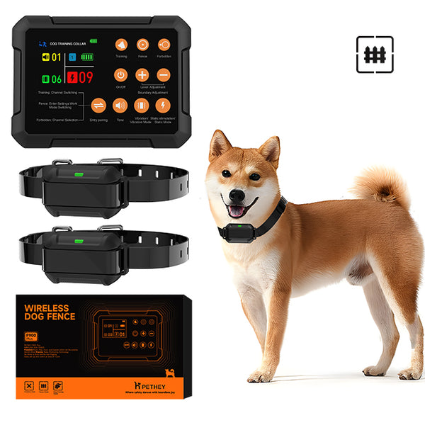 PETHEY Wireless Fence for Dogs Fence, Indoor&Outdoor Wireless Dog Fence ...